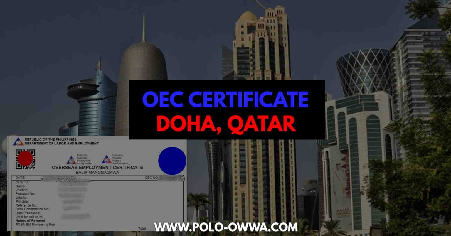 How to Apply OEC Certificate in Doha, Qatar | POLO-OWWA