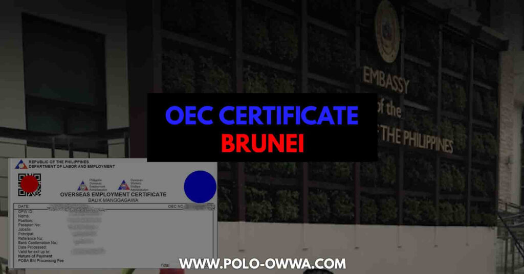 How to Apply OEC Certificate in Brunei | POLO-OWWA