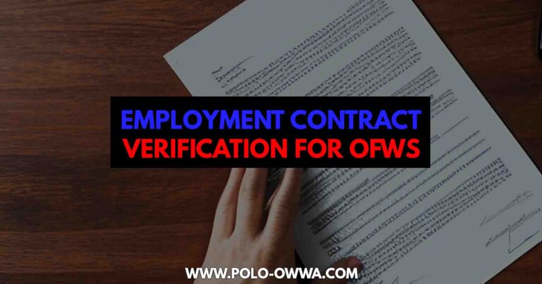 Employment Contract Verification Guide for OFWs | POLO-OWWA