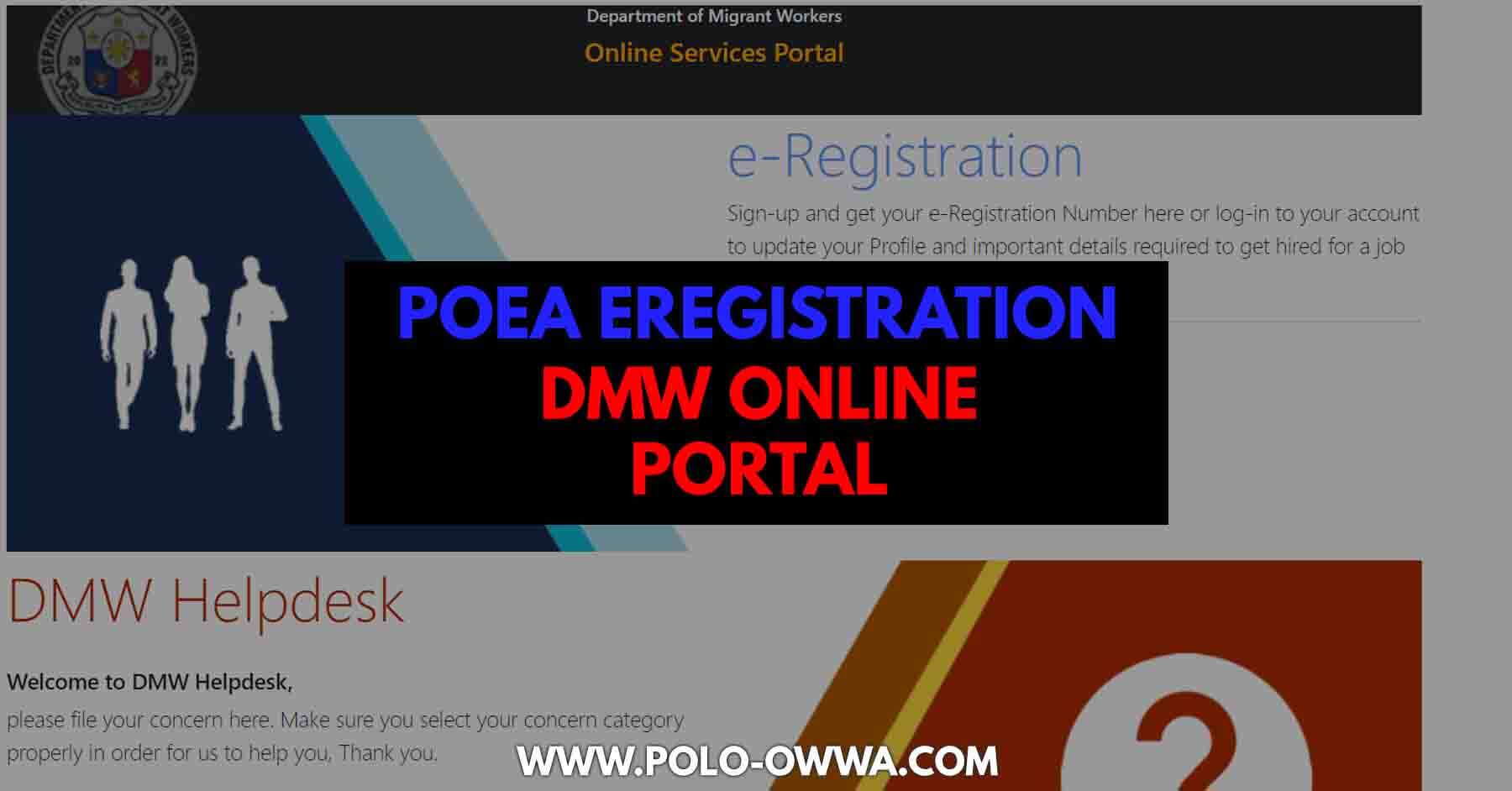 Guide To POEA ERegistration DMW Online Portal For OFWs POLO OWWA Guide To POEA ERegistration DMW Online Portal For OFWs POLO OWWA