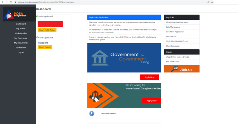 POPS-BaM: Guide to POEA Online Processing System for Balik-Manggagawa ...