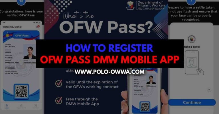 Register OFW Pass QR Code in DMW Mobile App | POLO-OWWA